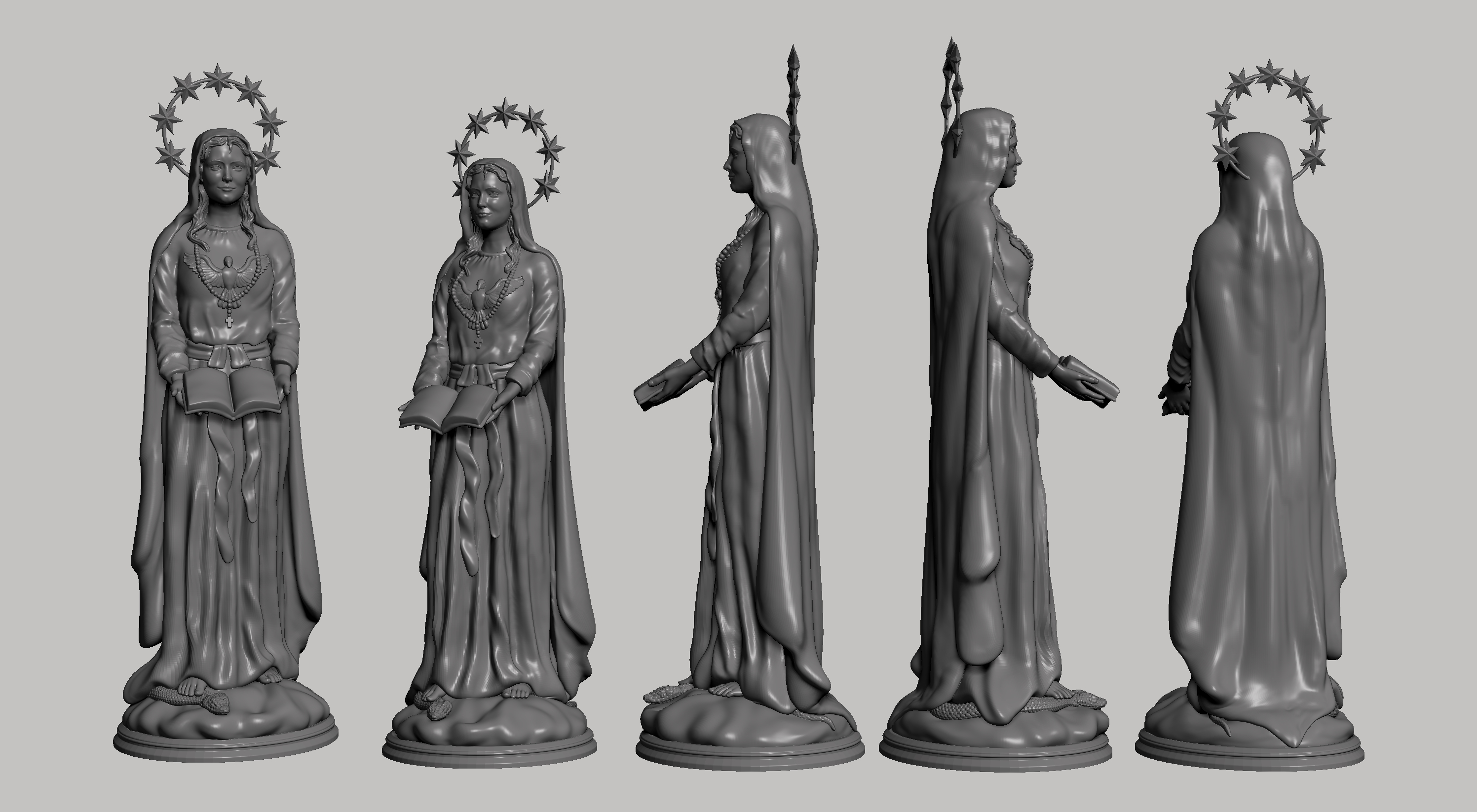 STL file Virgin Mother of the Word of God and Guardian of our Faith 🎨 ...