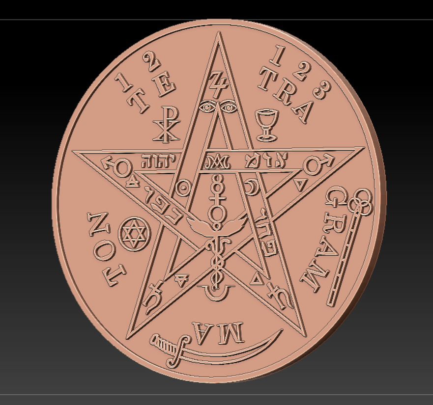 STL file Talisman Tetragramaton 20cm・3D printing template to download・Cults
