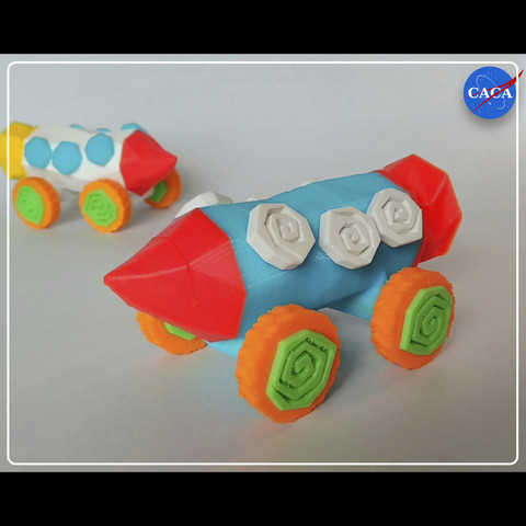 Download STL file Crazy Rocket with Wheels and a Secret Compartment ...