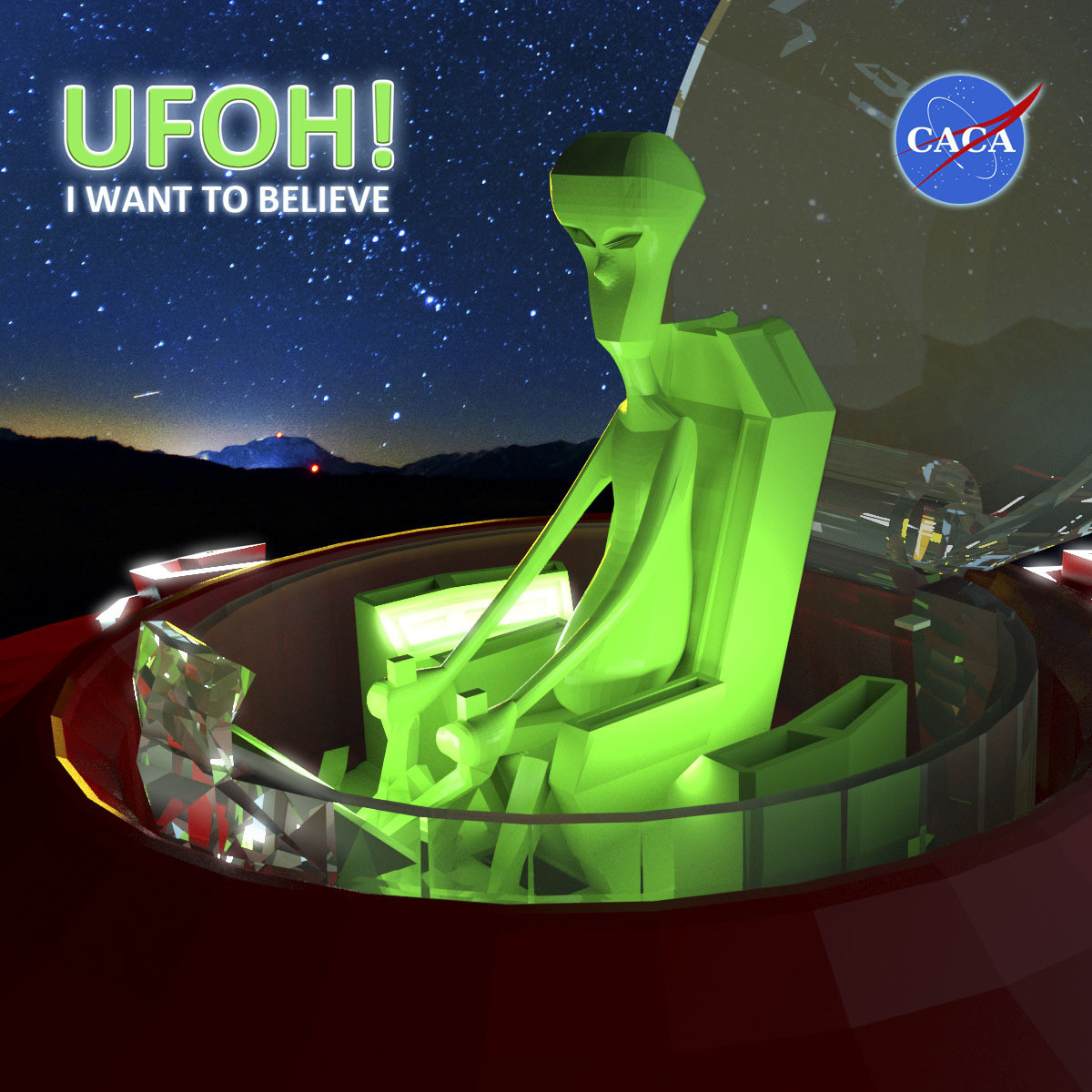 3D file UFOH!・3D printable design to download・Cults