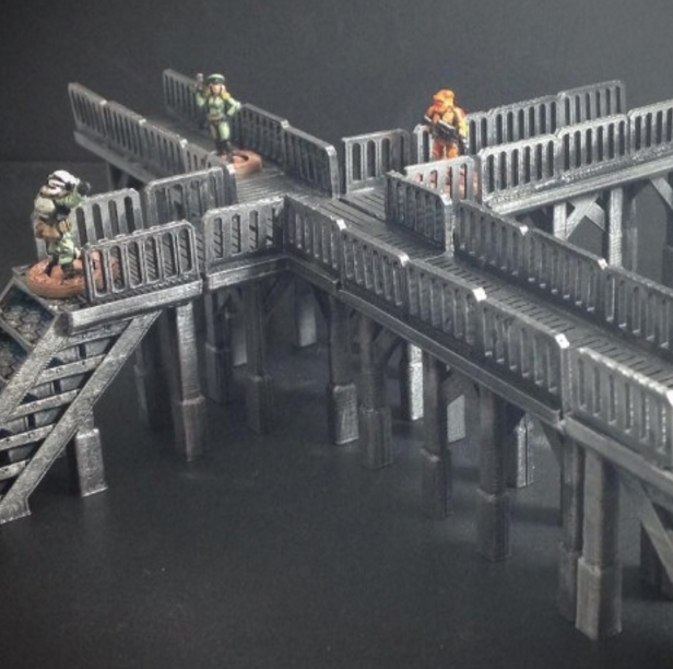 Free STL file Modular Tech Catwalk (15mm scale) 🎲・Object to download ...