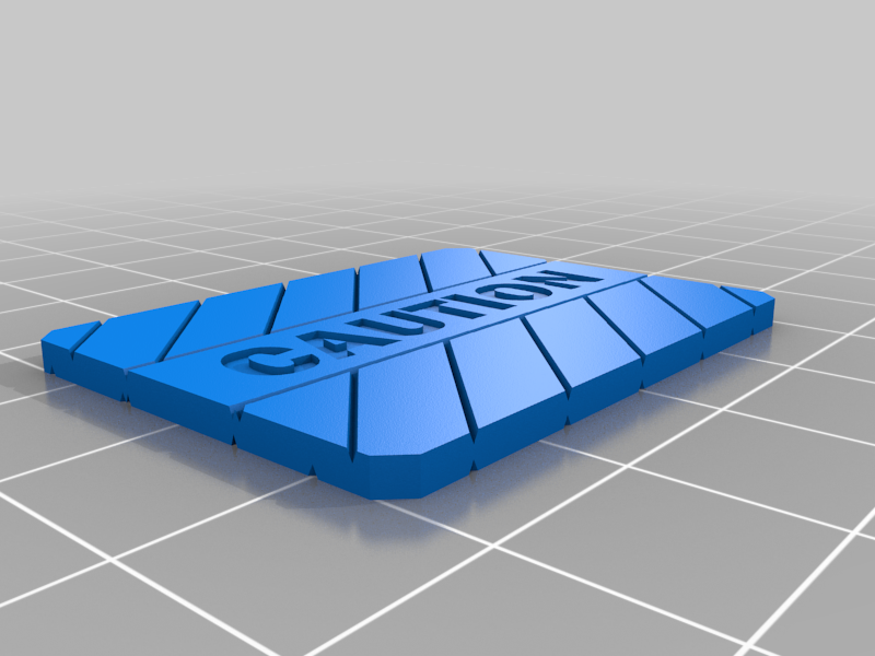 Free STL file Caution Sign・3D print design to download・Cults