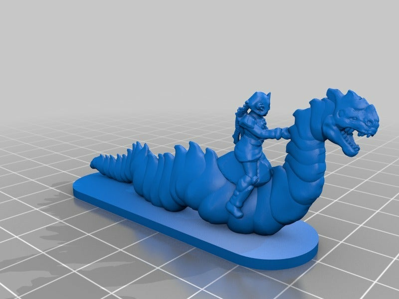 Free STL file Wurm Rider (18mm scale)・3D printing idea to download・Cults