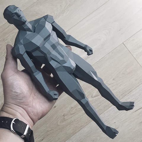 Download 3D printer files Low Poly Figure v2 ・ Cults