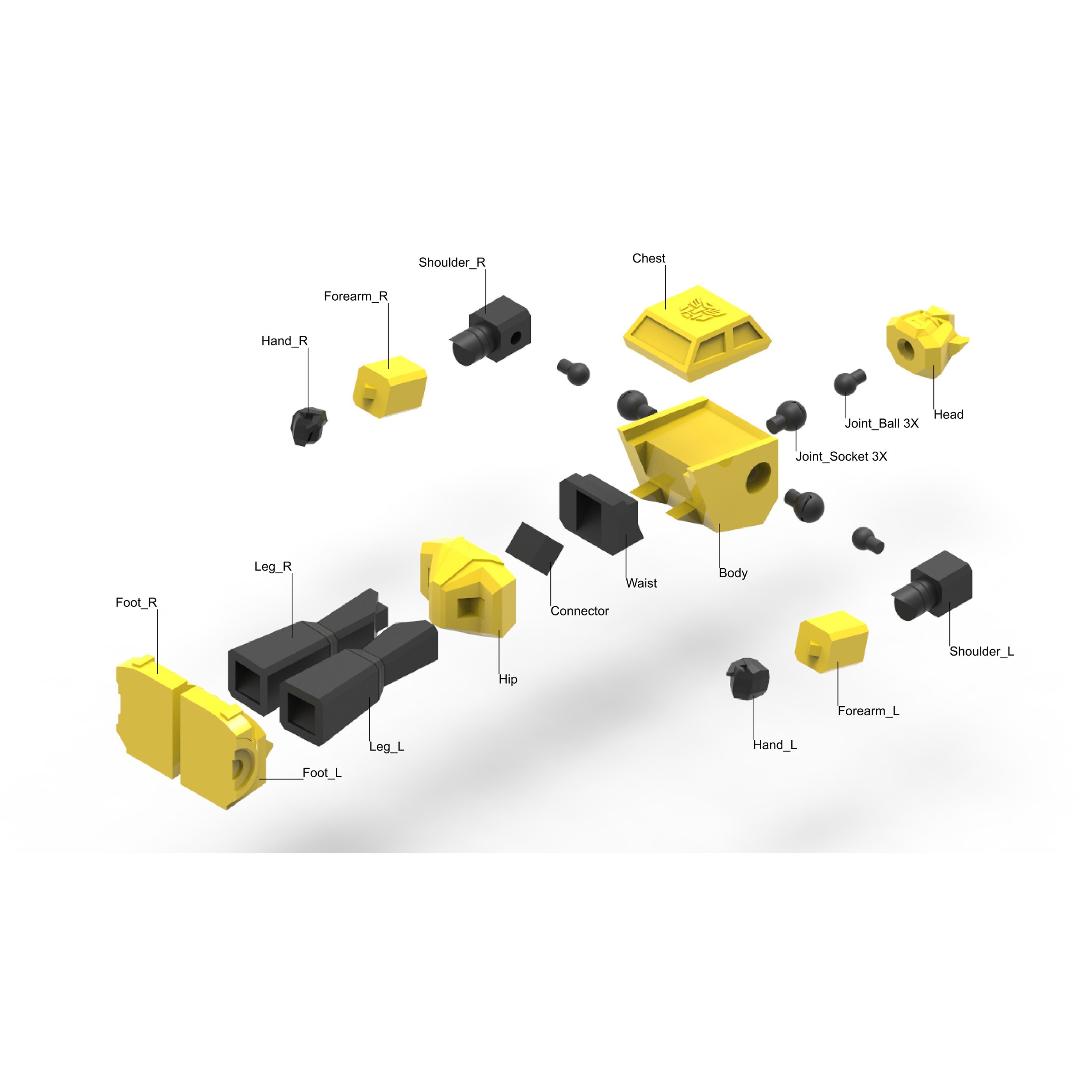 Fichier STL Bumblebee Low Poly 🐉・Idée pour impression 3D à télécharger ...