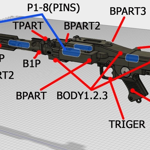 Download 3D printing designs DLT-19 heavy blaster rifle ・ Cults