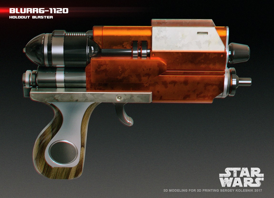 STL file Blurrg-1120 holdout blaster・3D printer model to download・Cults