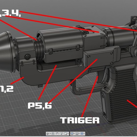 Download STL file Thrawn blaster • Design to 3D print ・ Cults