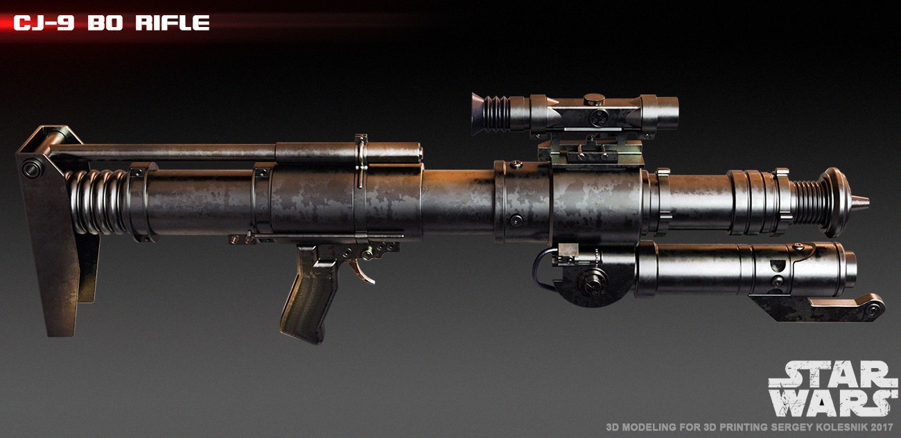 STL file CJ-9 bo-rifle 🦸・3D printable design to download・Cults