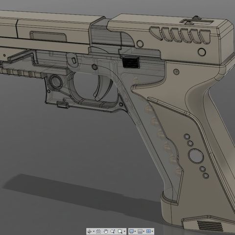 Download STL file Ghost in the shell - Major termoptic pistol 3D print ...