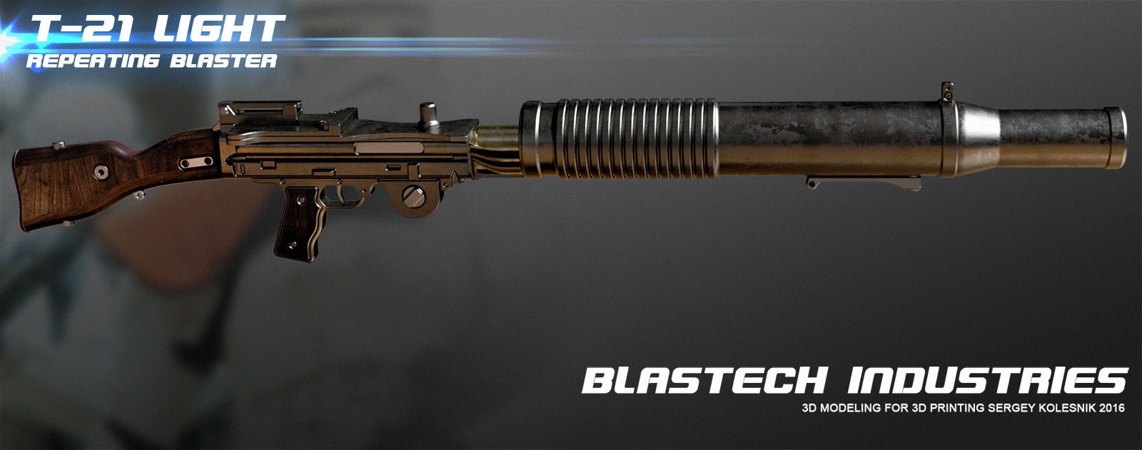 STL file T21 light repeating blaster 🦸・3D printer model to download・Cults