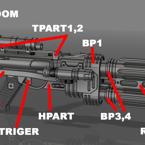 Download STL file E-22 Blaster Rifle • 3D print design ・ Cults