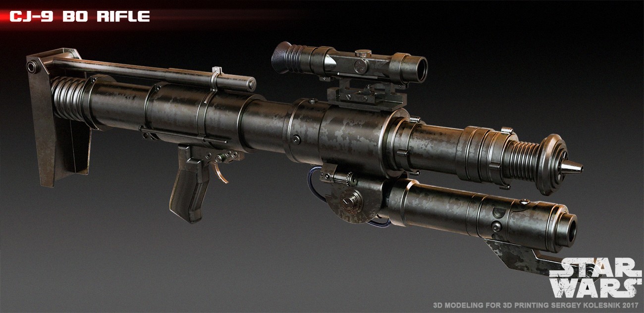 STL file CJ-9 bo-rifle 🦸・3D printable design to download・Cults