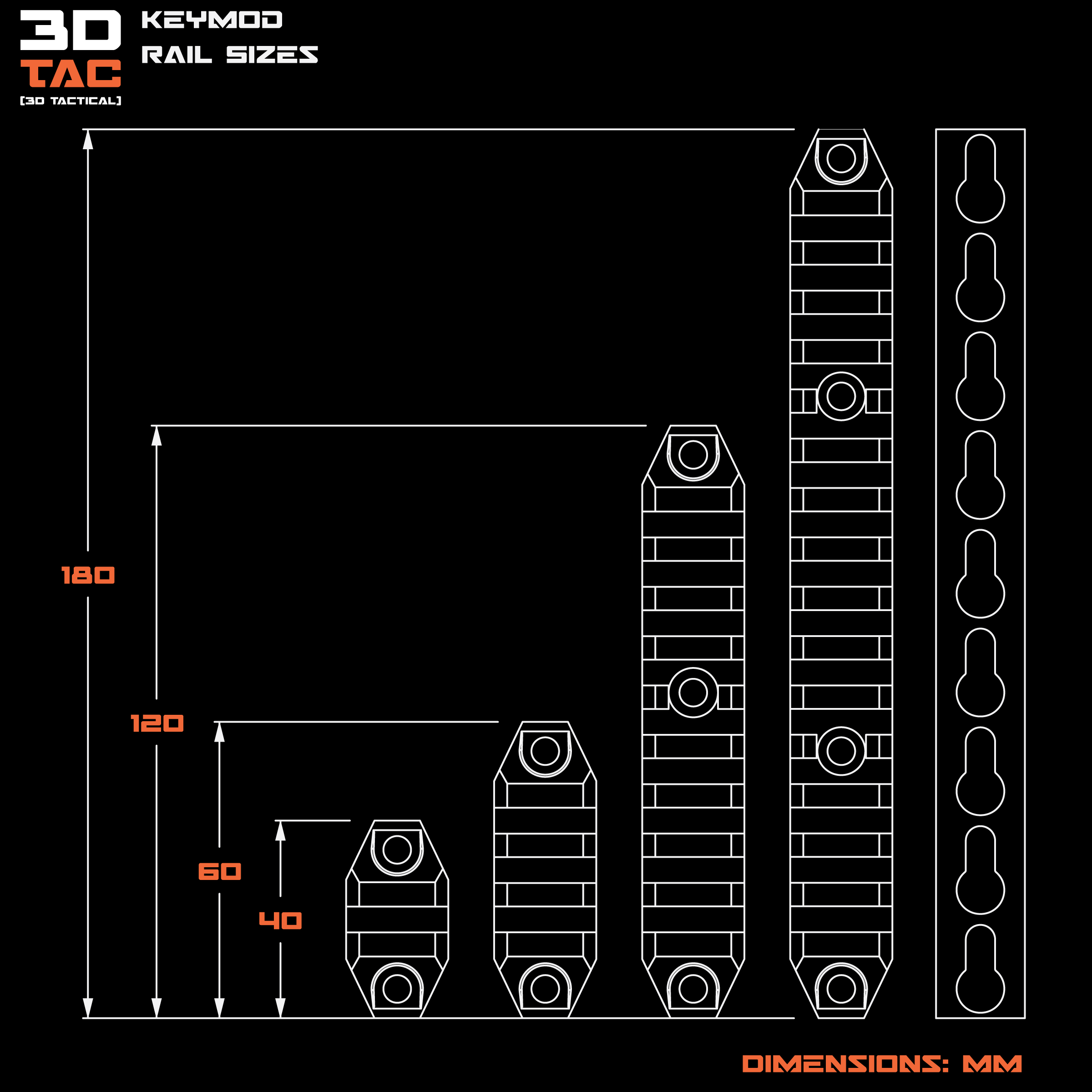 STL file 3DTAC - Keymod / M-Lok Rail system・Design to download and 3D ...