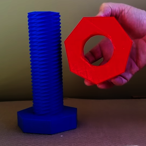 Free STL file Nut & Bolt・3D printable model to download・Cults