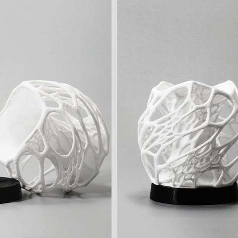 Download free STL file Solid Cellular lamp with base • 3D printer ...