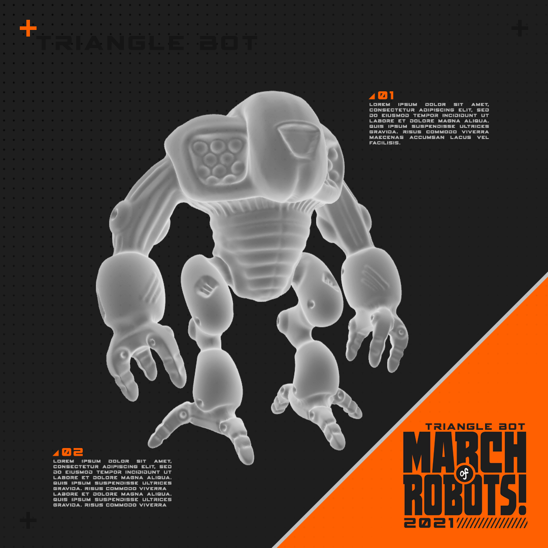 Archivo OBJ Bot de triángulo・Diseño para descargar y imprimir en 3D・Cults