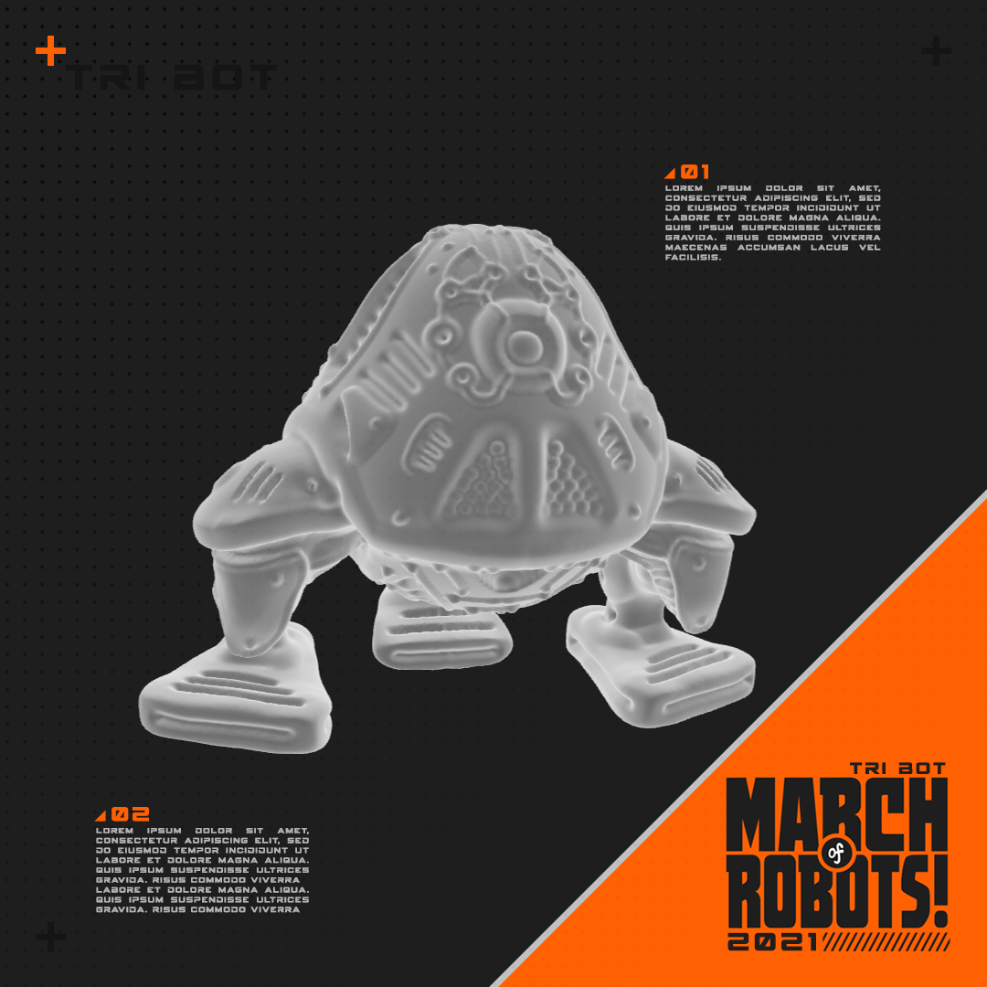 OBJ file Tri Bot・3D printer design to download・Cults