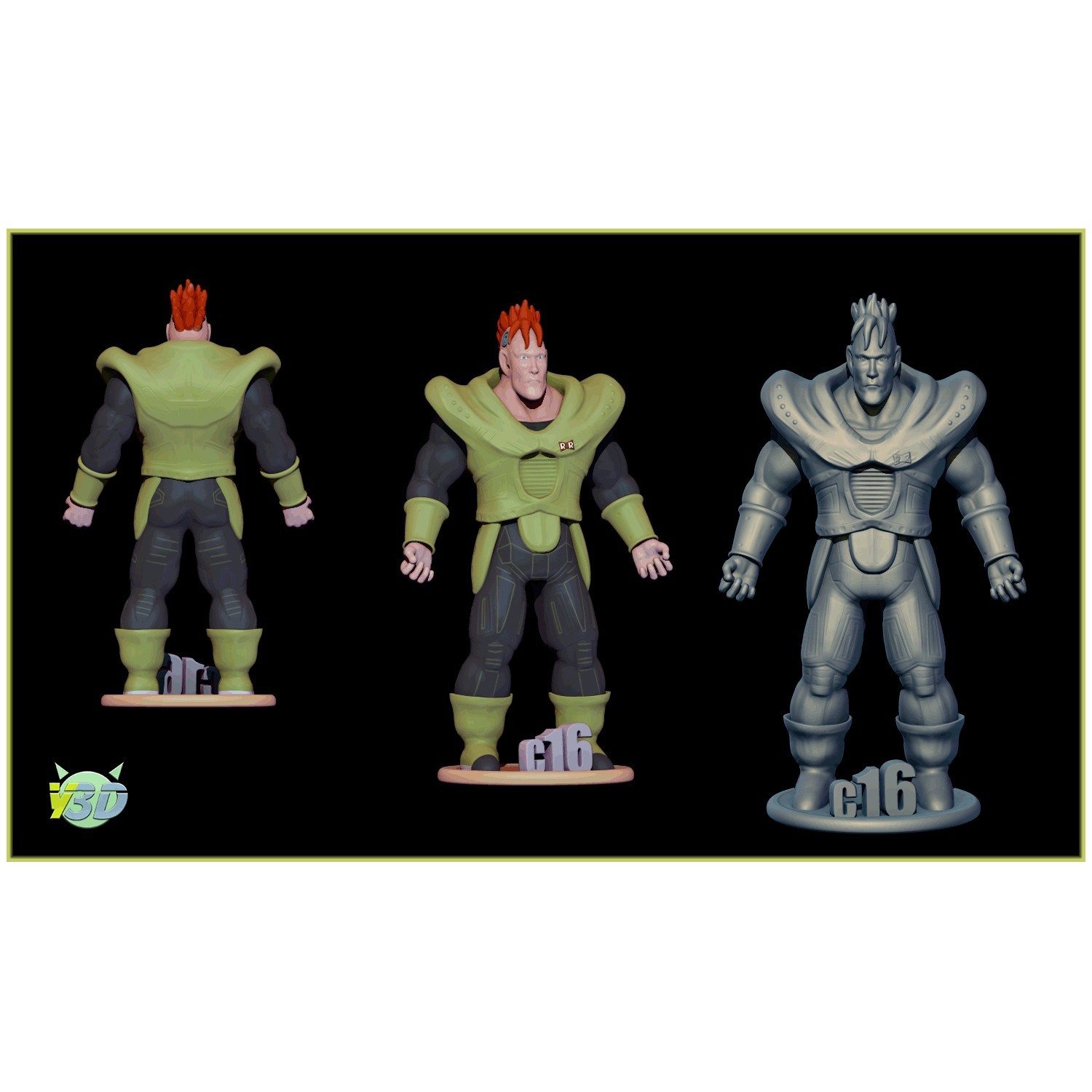 STL file Dragonballz cyborg C-16・Design to download and 3D print・Cults