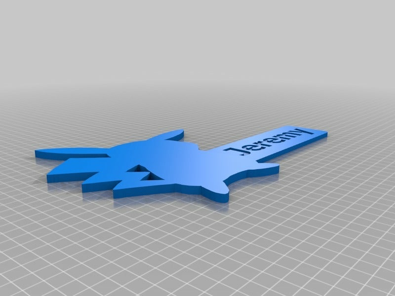 Бесплатный STL файл Simple Pikachu Nameplate・3D-печатный объект для ...