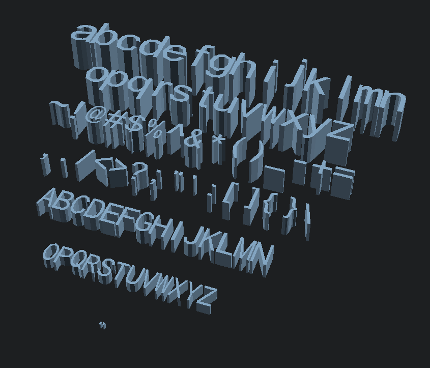 Archivo 3D gratuito Write.scad (actualización de la biblioteca OpenSCAD ...