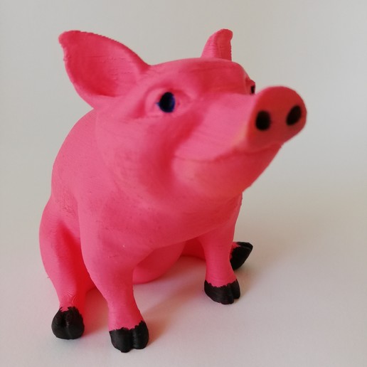 3D printed Piggy Sitting(Sir Pigglesfree): single extrusion version ・ Cults