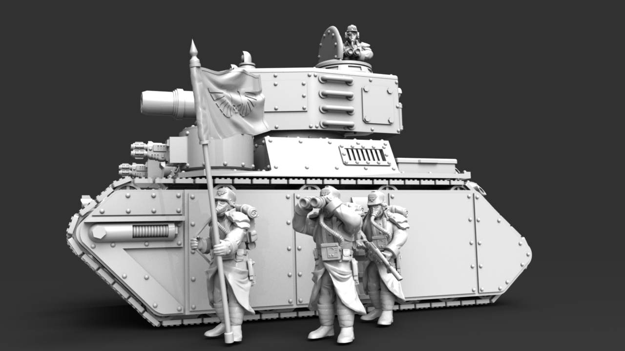 Free STL file Heavy tank "Ragnarok" (Mark-II 'male') 🪖・3D print design ...