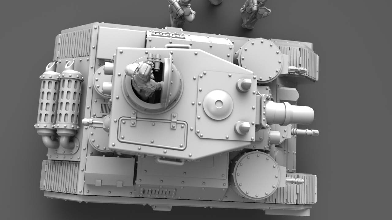 Free STL file Heavy tank "Ragnarok" (Mark-II 'male')・3D print design to ...