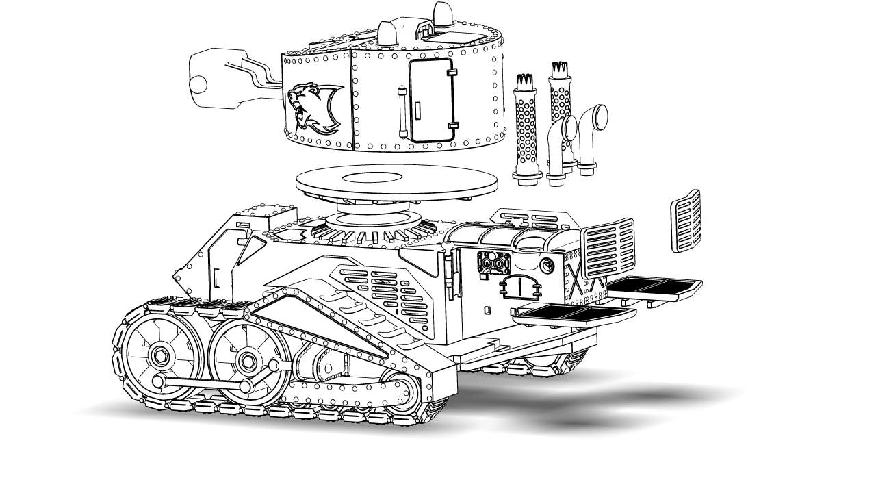 Free STL file Heavy steam tank "Svarog" + 2 turrets 😤・3D printing idea ...