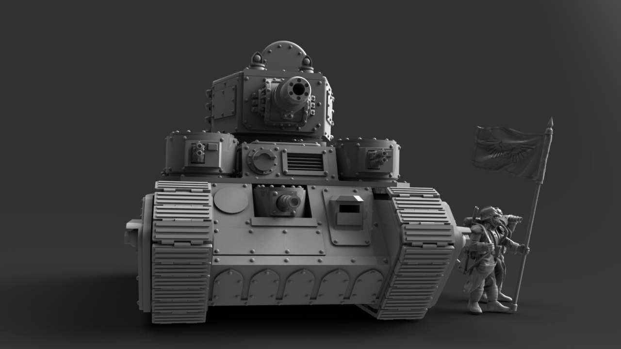 Free STL file Heavy tank "Ragnarok" (Mark-II 'male')・3D print design to ...