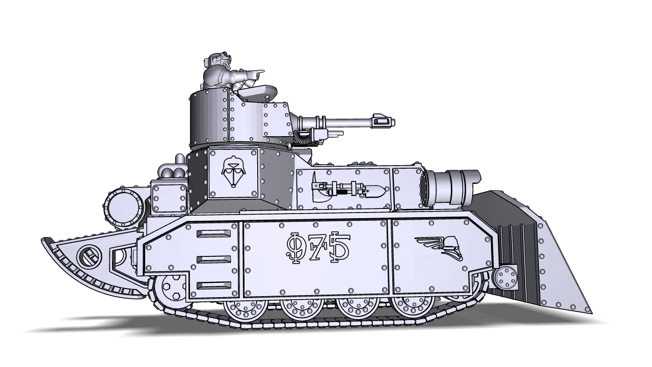 Free STL file Light tank twin turret "Nibelung - MK-II" (Siegfried)・3D ...