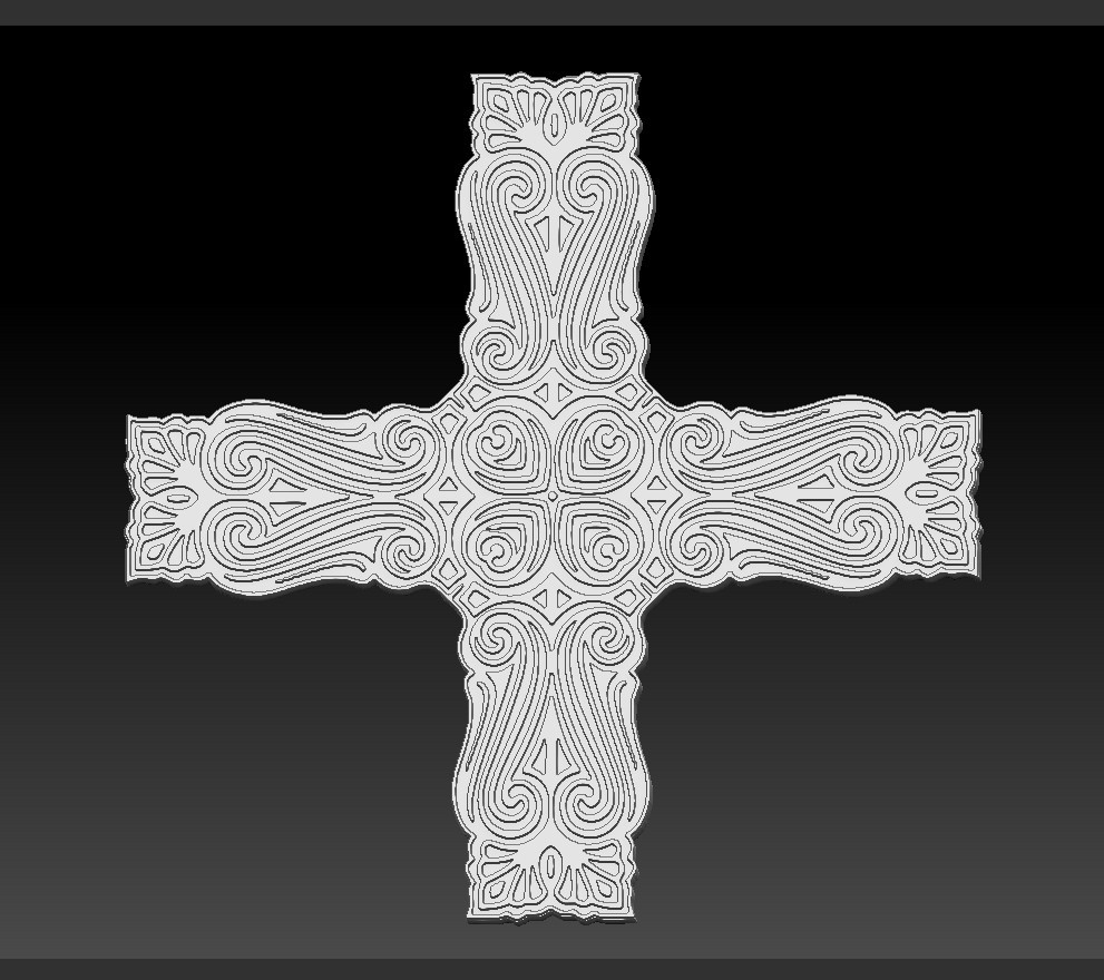 Free OBJ file Decorative Cross・3D printing template to download・Cults