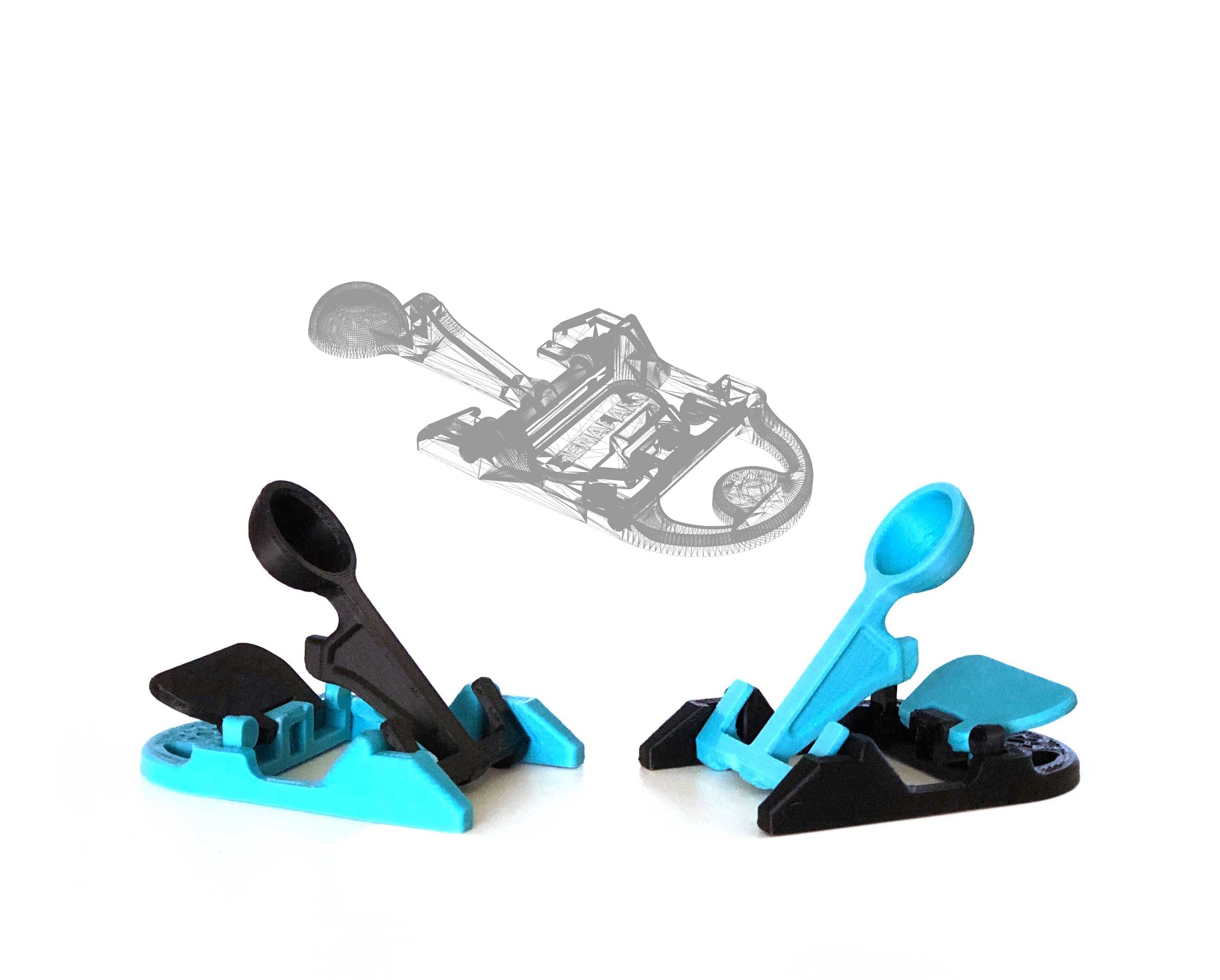 Free STL file Fully assembled catapult with 2 colors printable ...