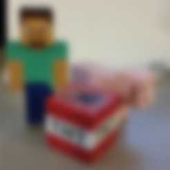 Descargar modelos 3D gratis Minecraft - Steve, TNT and Pig ・ Cults