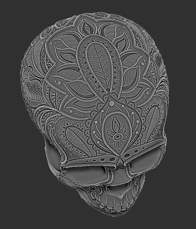 Free STL file Paisley Skull 💀・3D print design to download・Cults