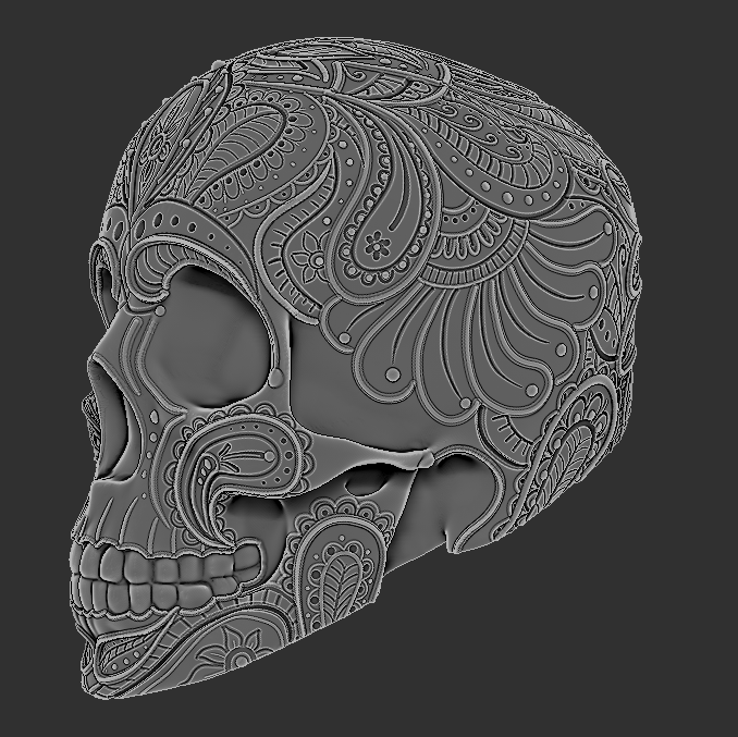 Free STL file Paisley Skull 💀・3D print design to download・Cults