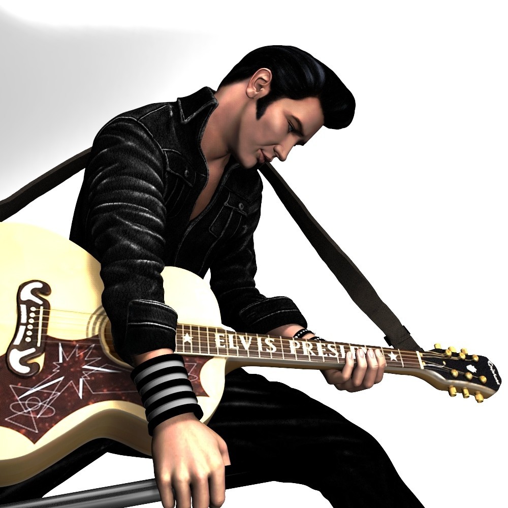 3D file Elvis High Poly with base 👫・3D print design to download・Cults