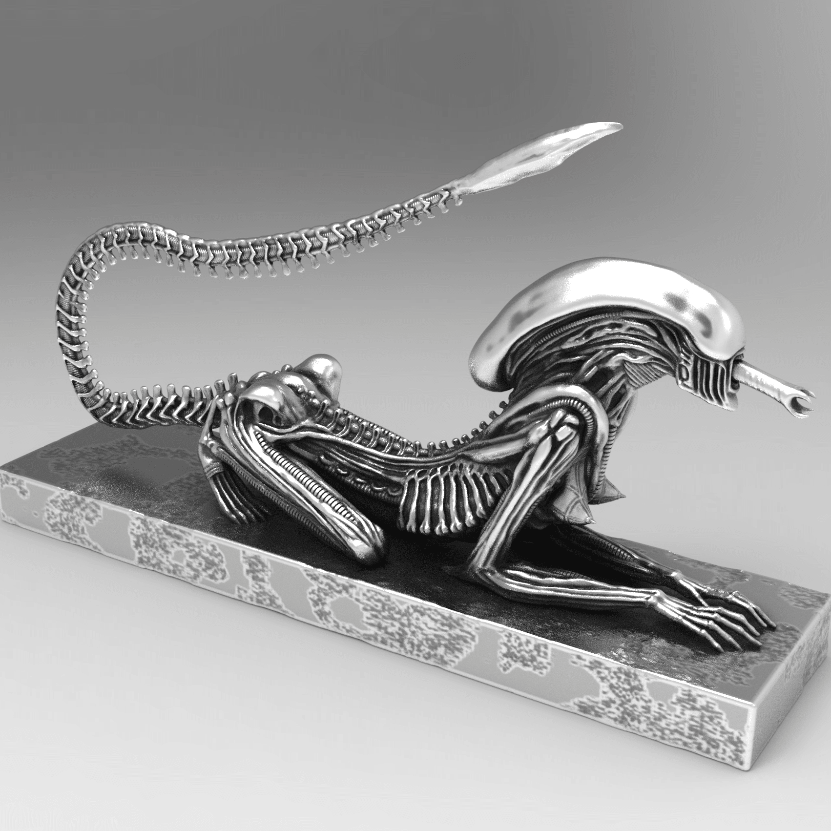 STL file Alien Sphinx 👽・Model to download and 3D print・Cults