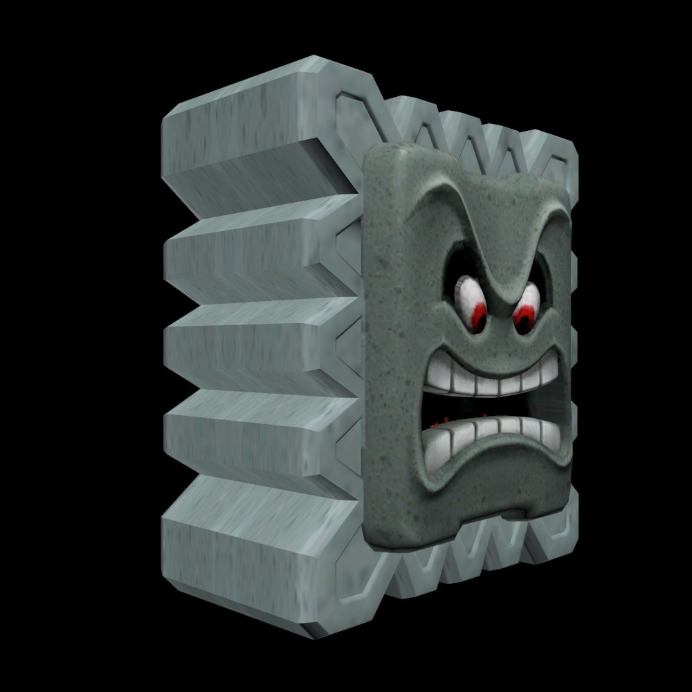 Stl File Thwomp Super Mario Bros đČă»3d Printer Design To Downloadă»cults