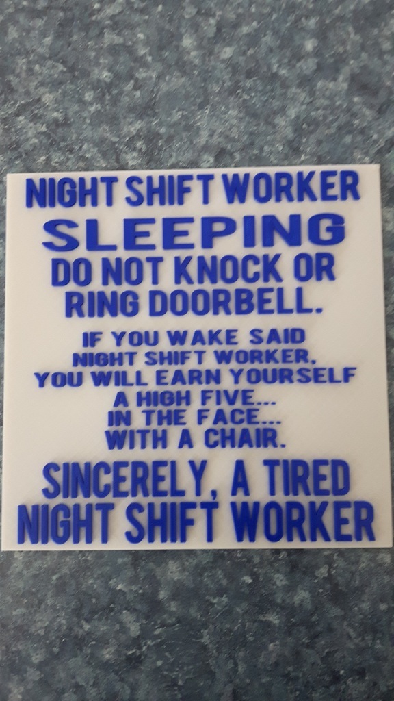 Free 3D file Night Shift Worker・3D printable model to download・Cults