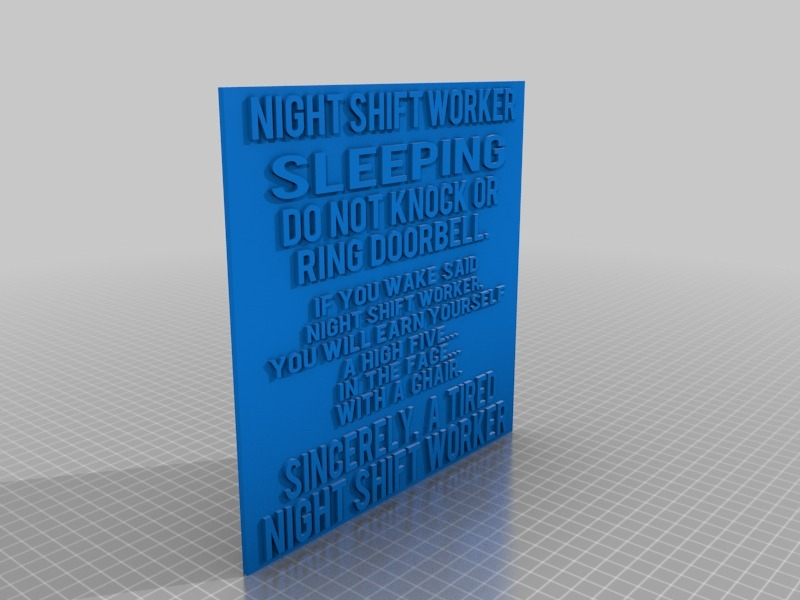 Free 3D file Night Shift Worker・3D printable model to download・Cults