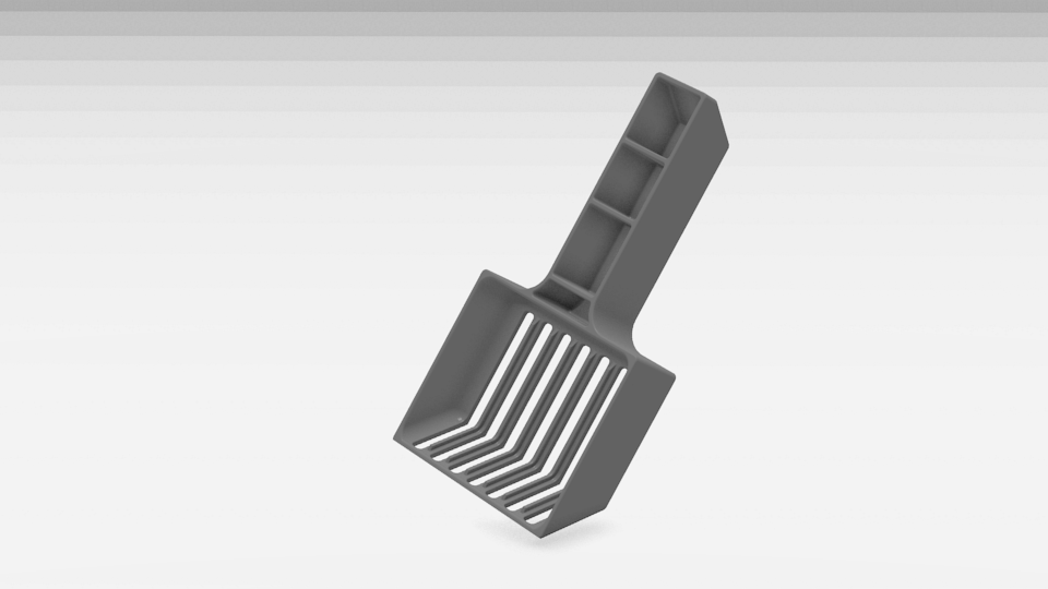 STL file litter shovel・3D printing idea to download・Cults