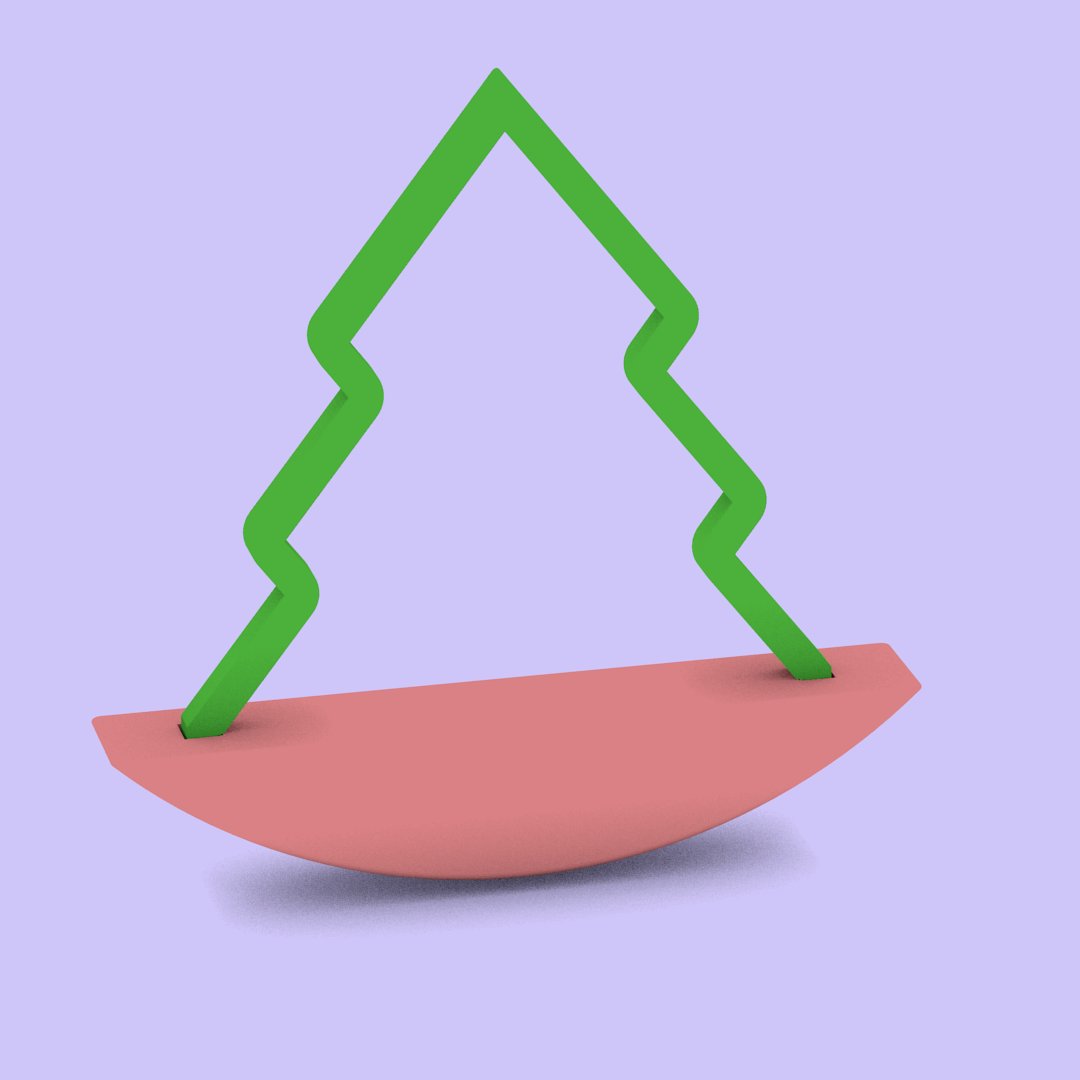 STL file Rocking fir tree 🌲・3D printable model to download・Cults