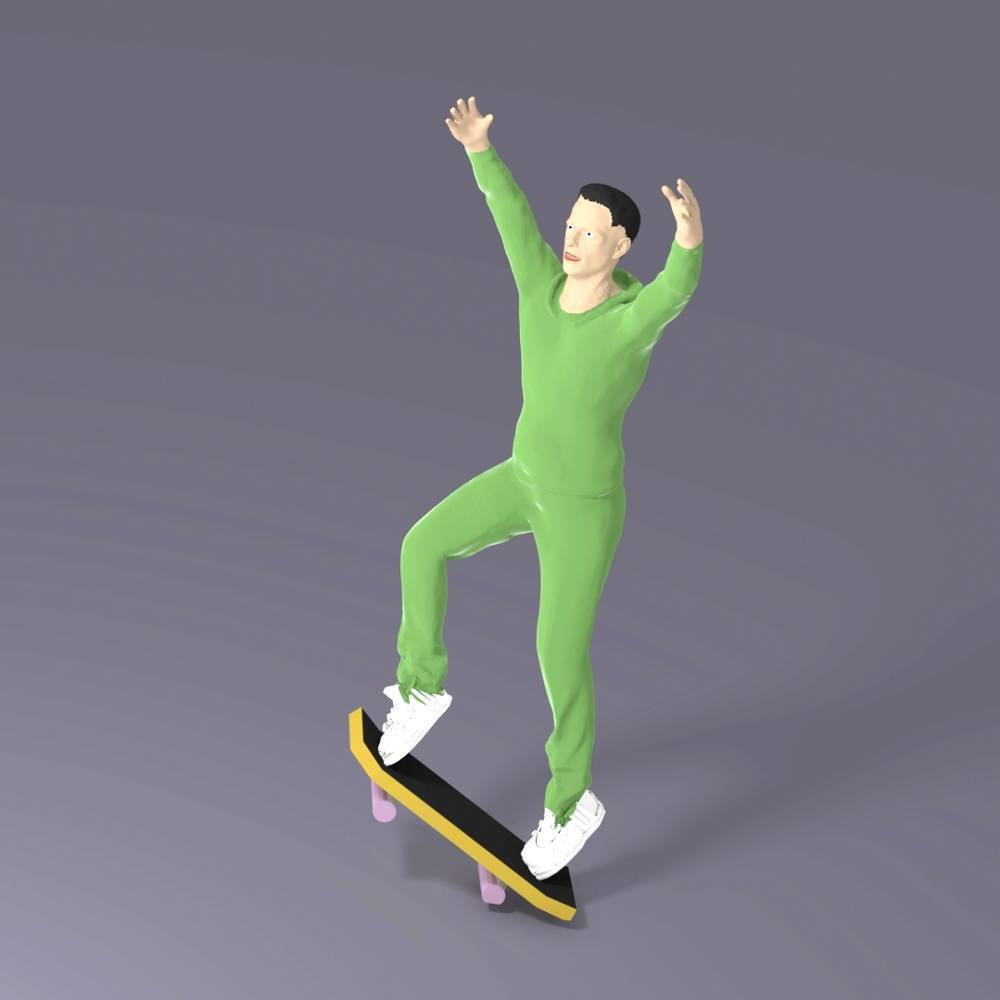STL file Skater ollie・3D printer model to download・Cults