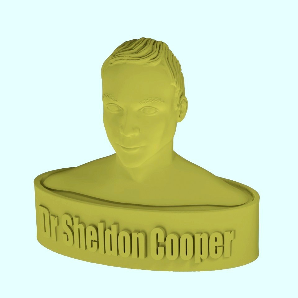 Fichier STL Sheldon Cooper 👾・Objet pour imprimante 3D à télécharger・Cults