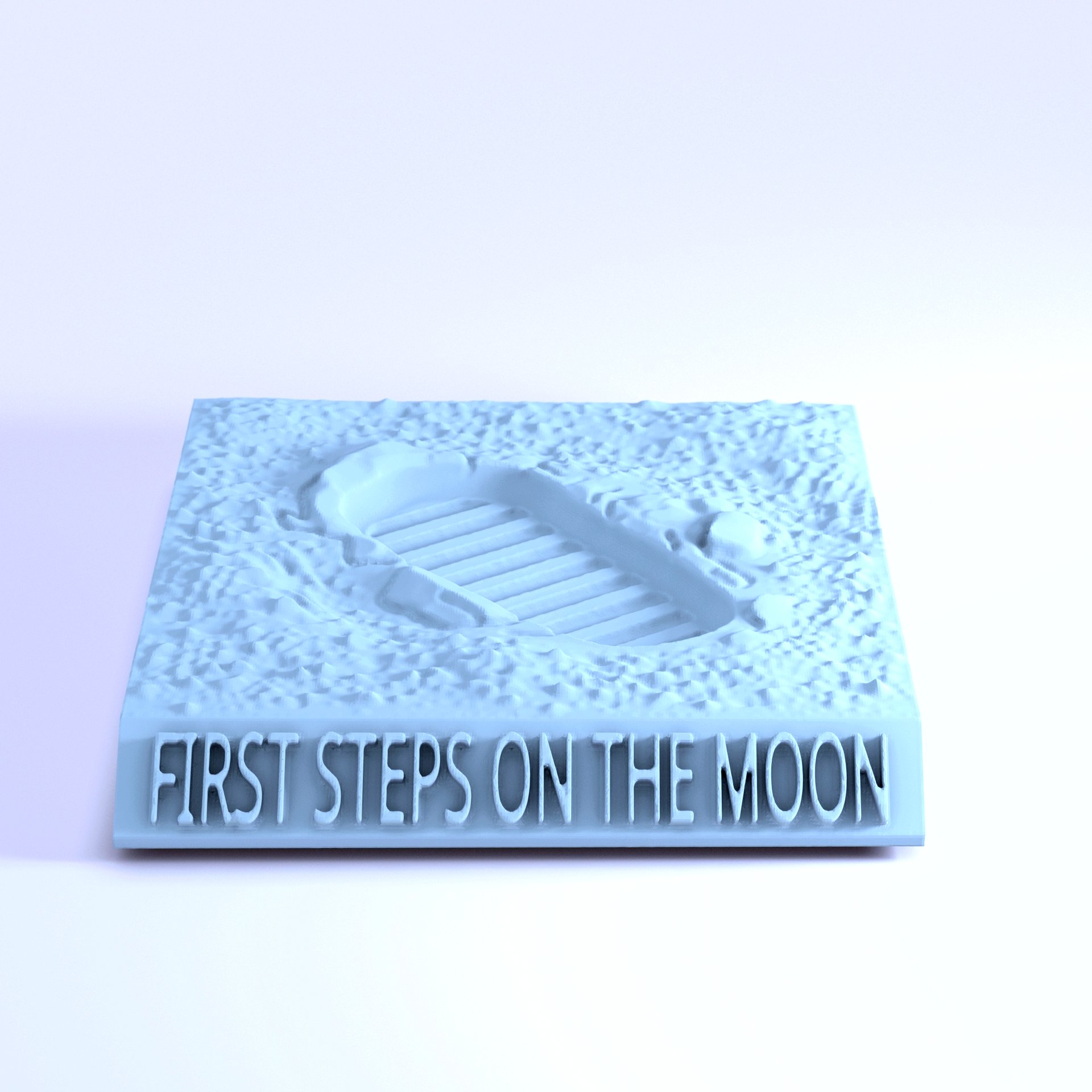 STL file First steps on the moon・3D printable model to download・Cults