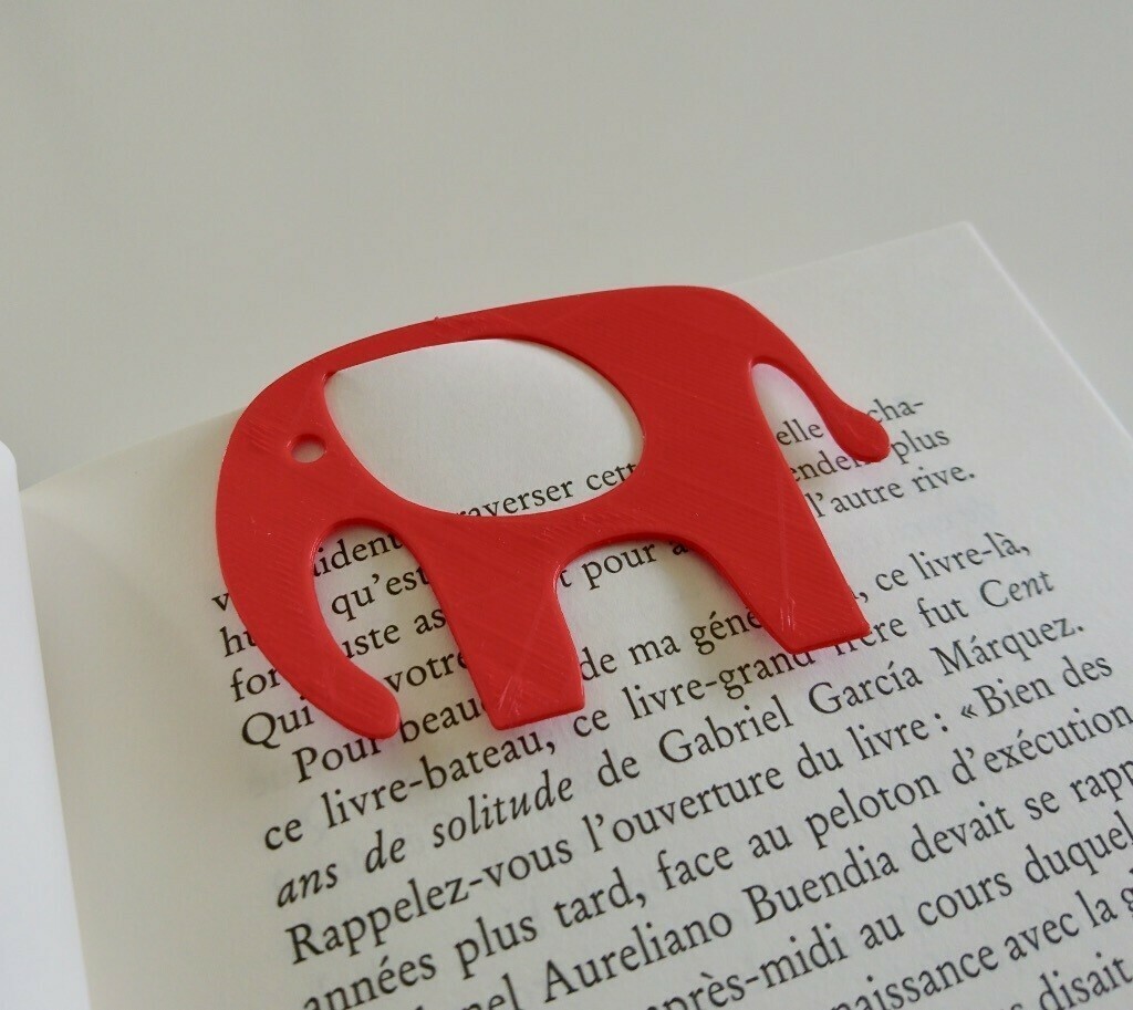 Free STL file Elephant bookmark 🐘・3D printer model to download・Cults