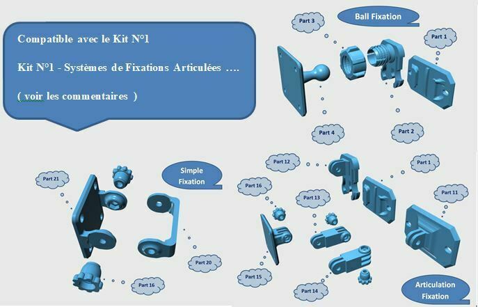 Fichier 3D gratuit Kit N°2 - Systémes de Fixations Articulées --- Multi ...