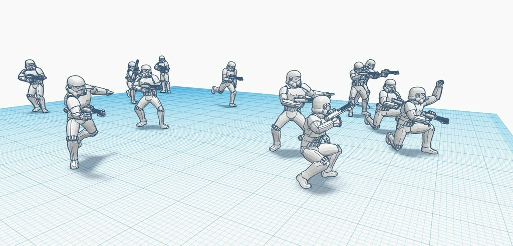 Free STL file Stormtrooper Battle poses; Pack 1 🫡・3D printing idea to download・Cults