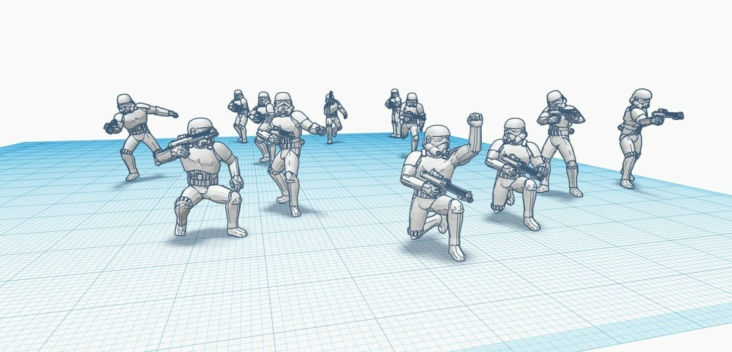 Free STL file Stormtrooper Battle poses; Pack 1 🫡・3D printing idea to download・Cults